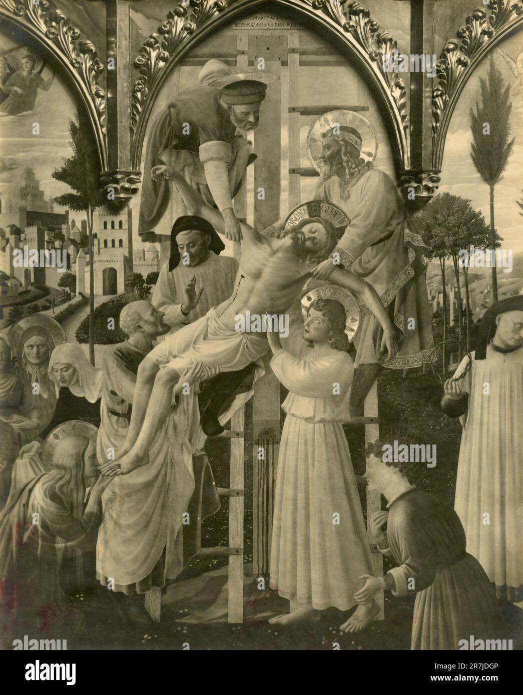 Detail of the painting The Deposition From the Cross, by Italian artist ...