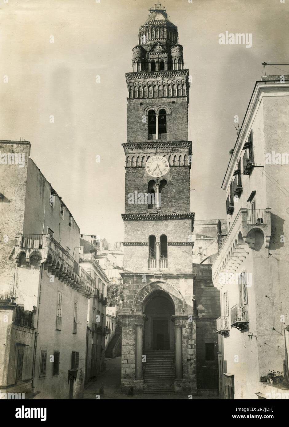 The Bell Tower of the Cathedral of Gaeta, Italy 1900s Stock Photo - Alamy