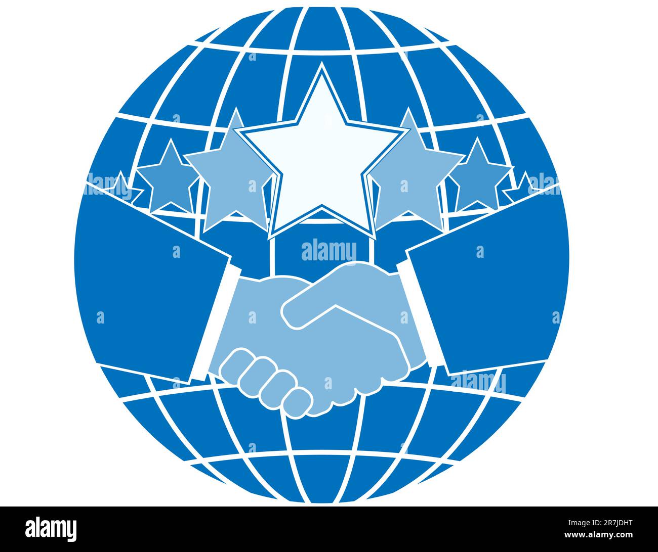 Handshake of leaders and their general activities Stock Vector Image ...