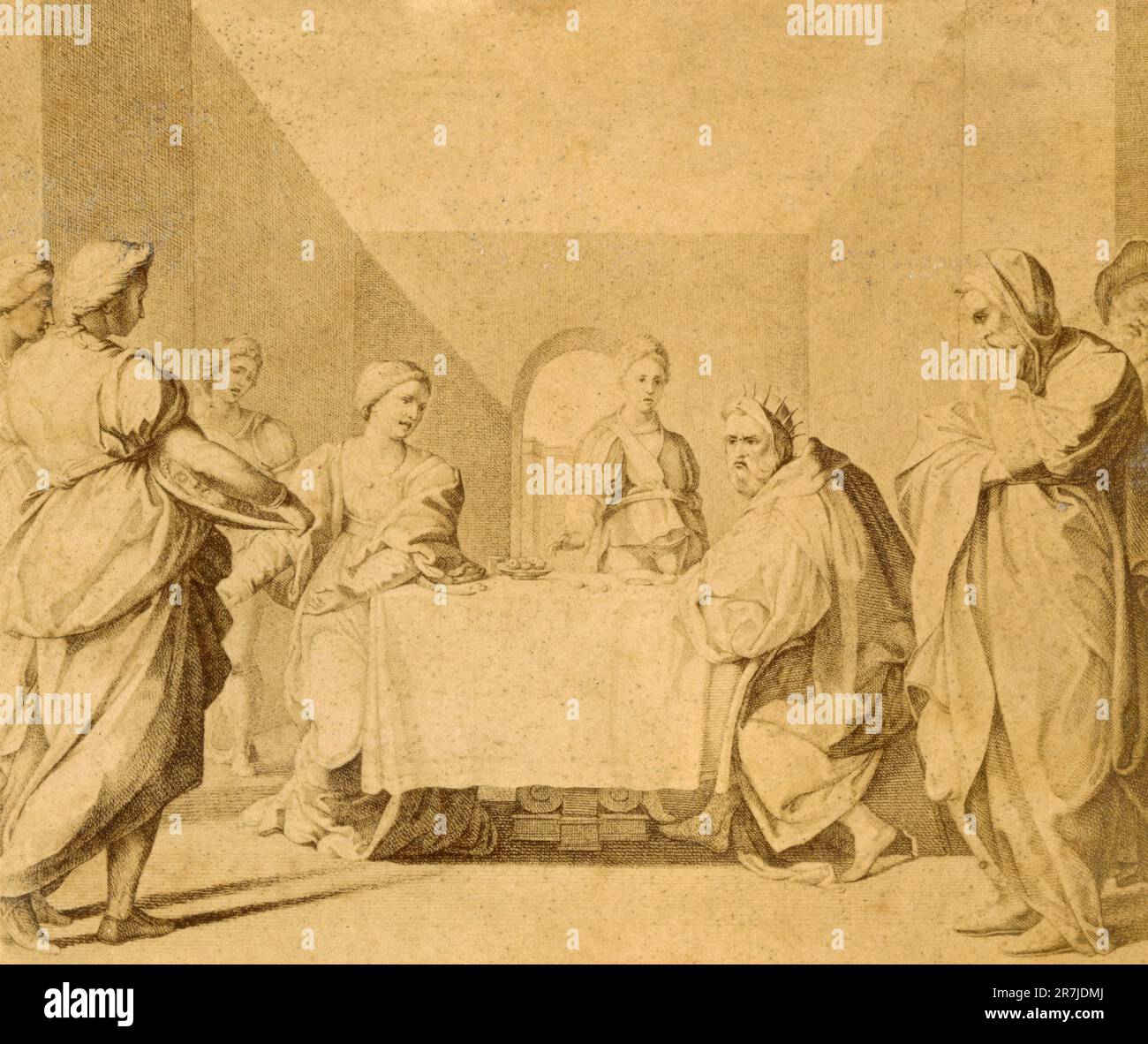 The Head of St. John the Baptist presented to Herodias, painting by ...