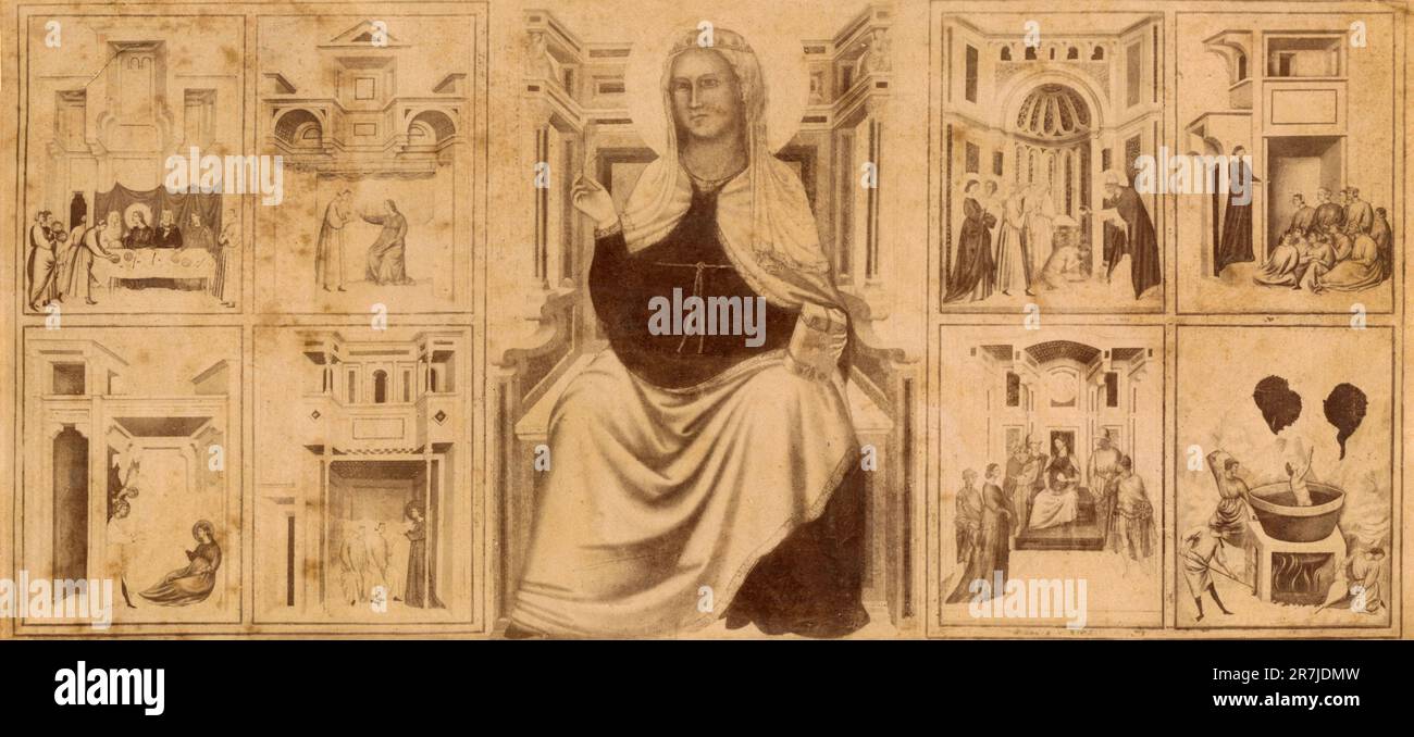 History of Santa Cecilia, painting by Italian artist Maestro della ...