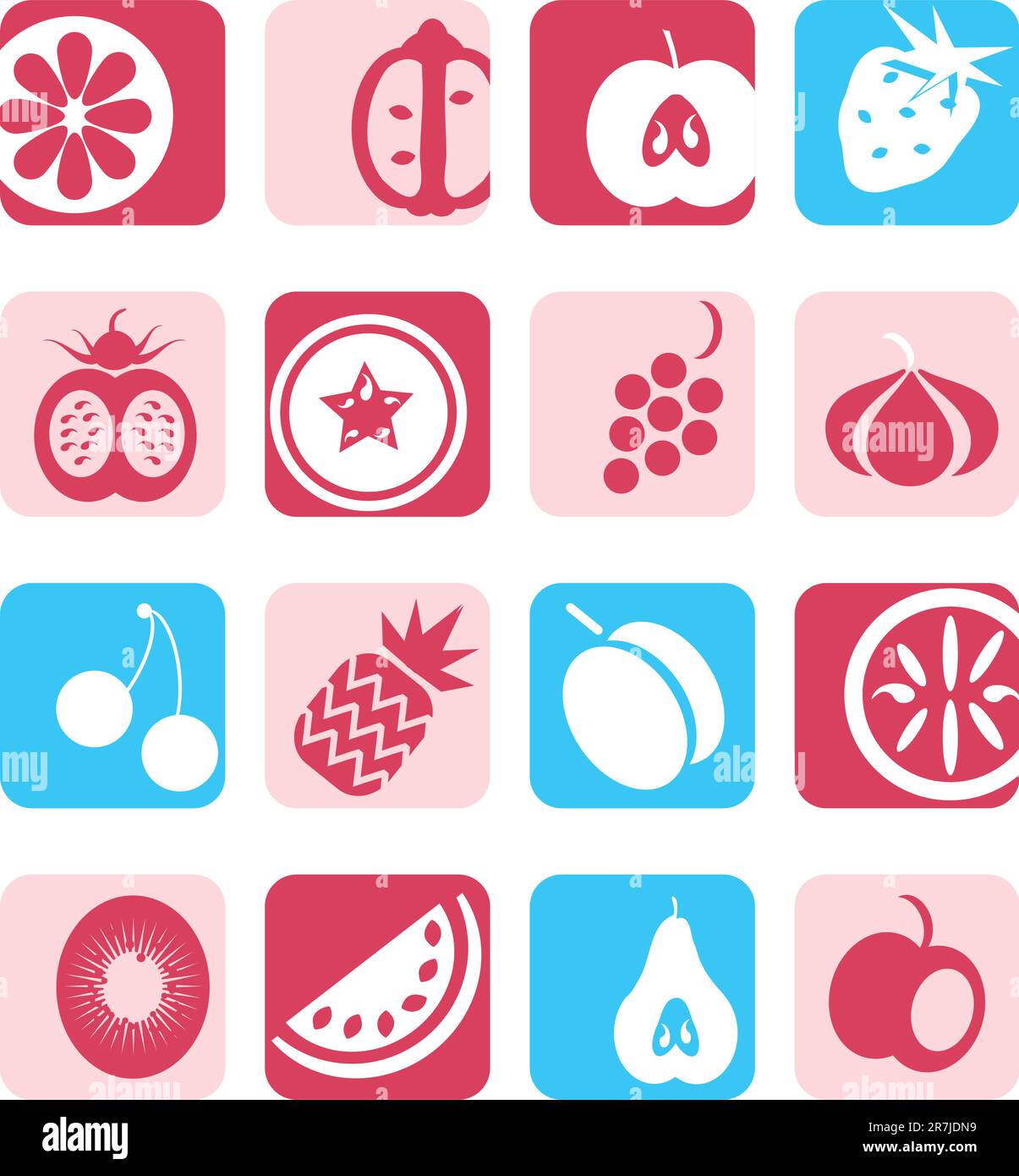 Fruit icon set Stock Vector Image & Art - Alamy