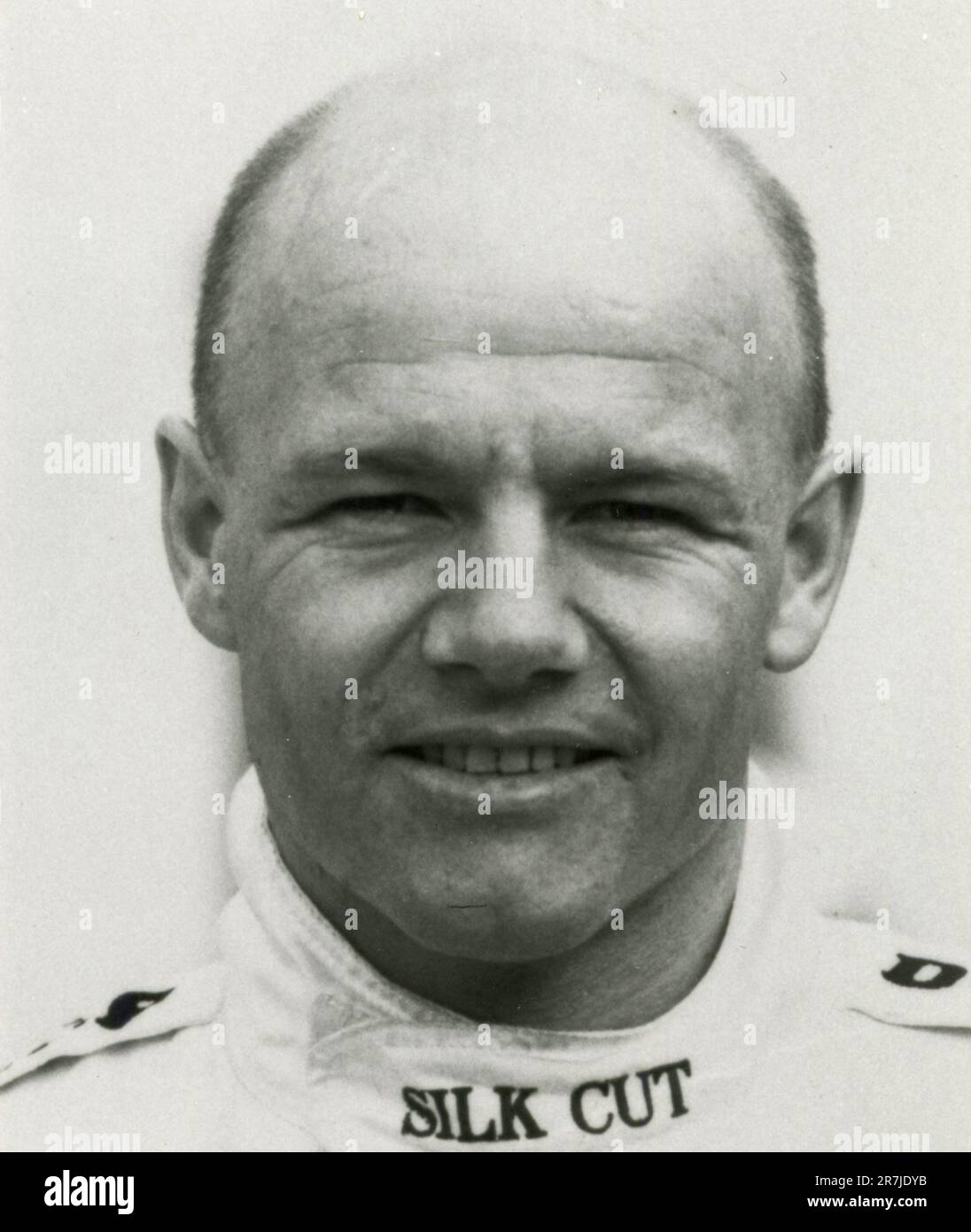 Danish car racing Jaguar Silk Cut pilot John Nielsen, UK 1987 Stock ...