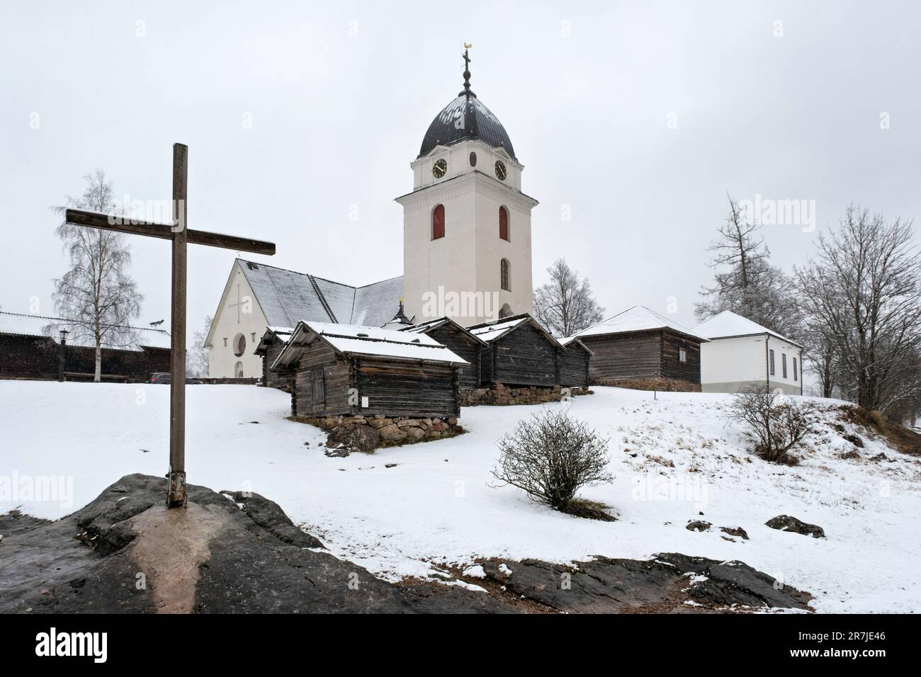 Rattvik church stables, Sweden Stock Photo - Alamy