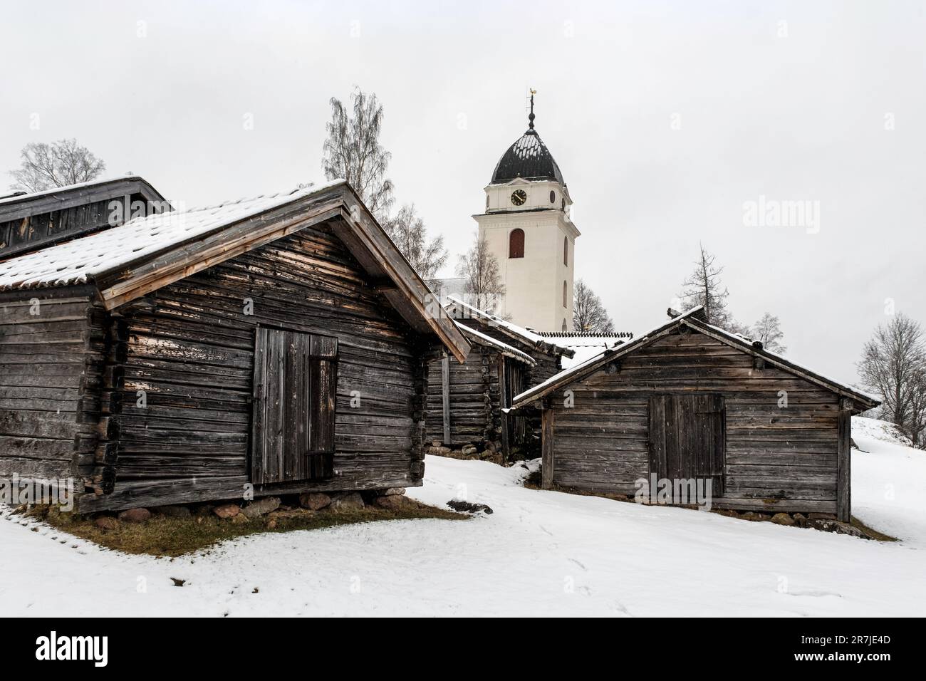 Rattvik church stables, Sweden Stock Photo - Alamy