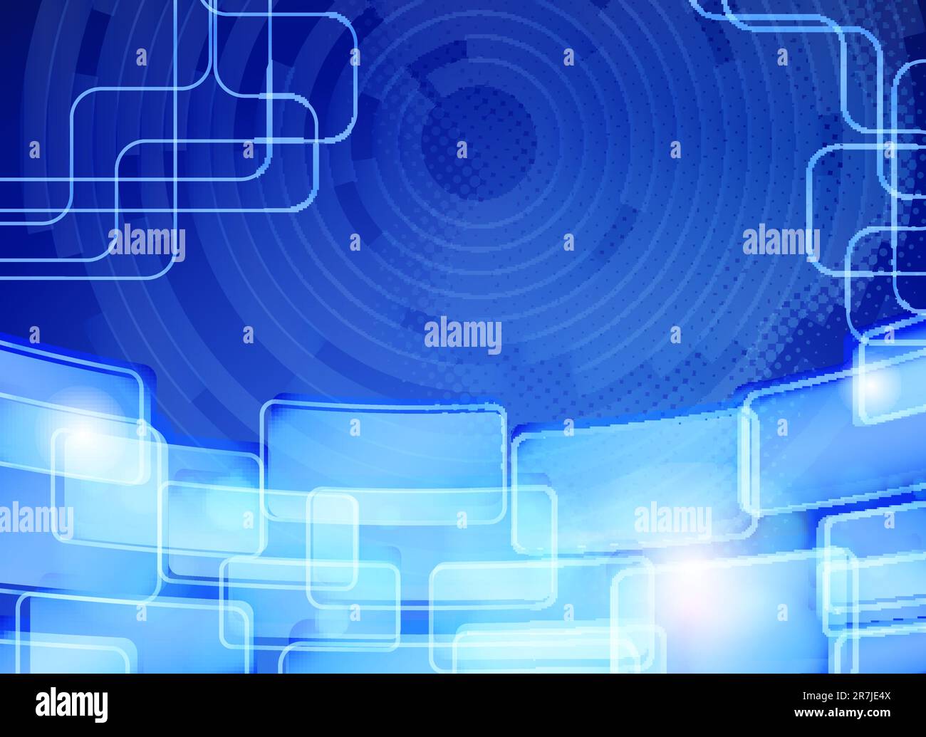 Abstract blue techno background. Card design Stock Vector Image & Art ...