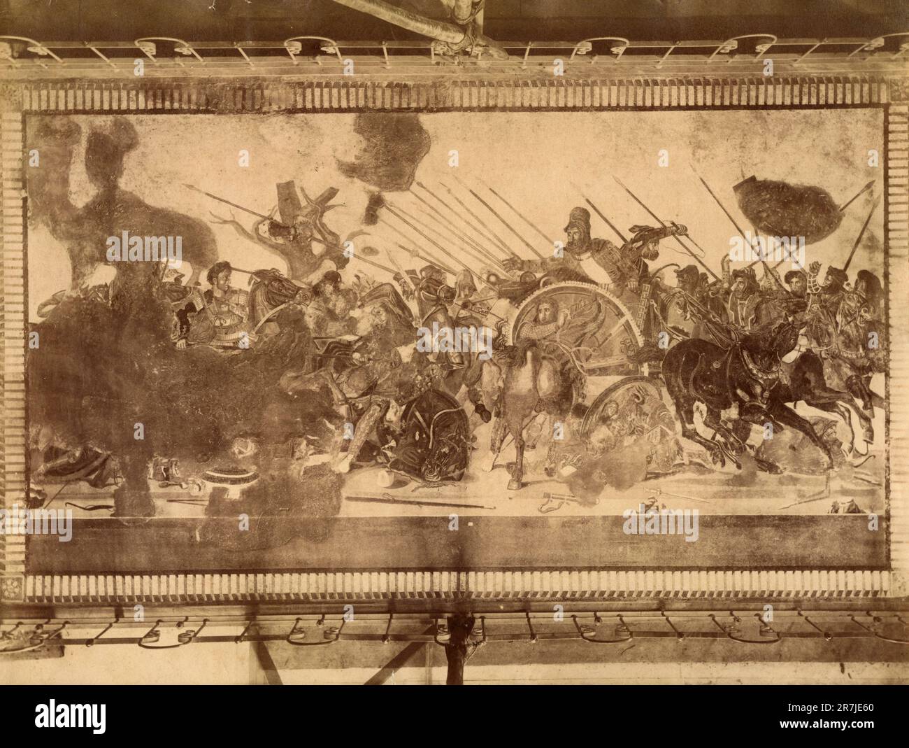 The Battle of Issus, ancient Roman mosaic with Alexander the Great ...