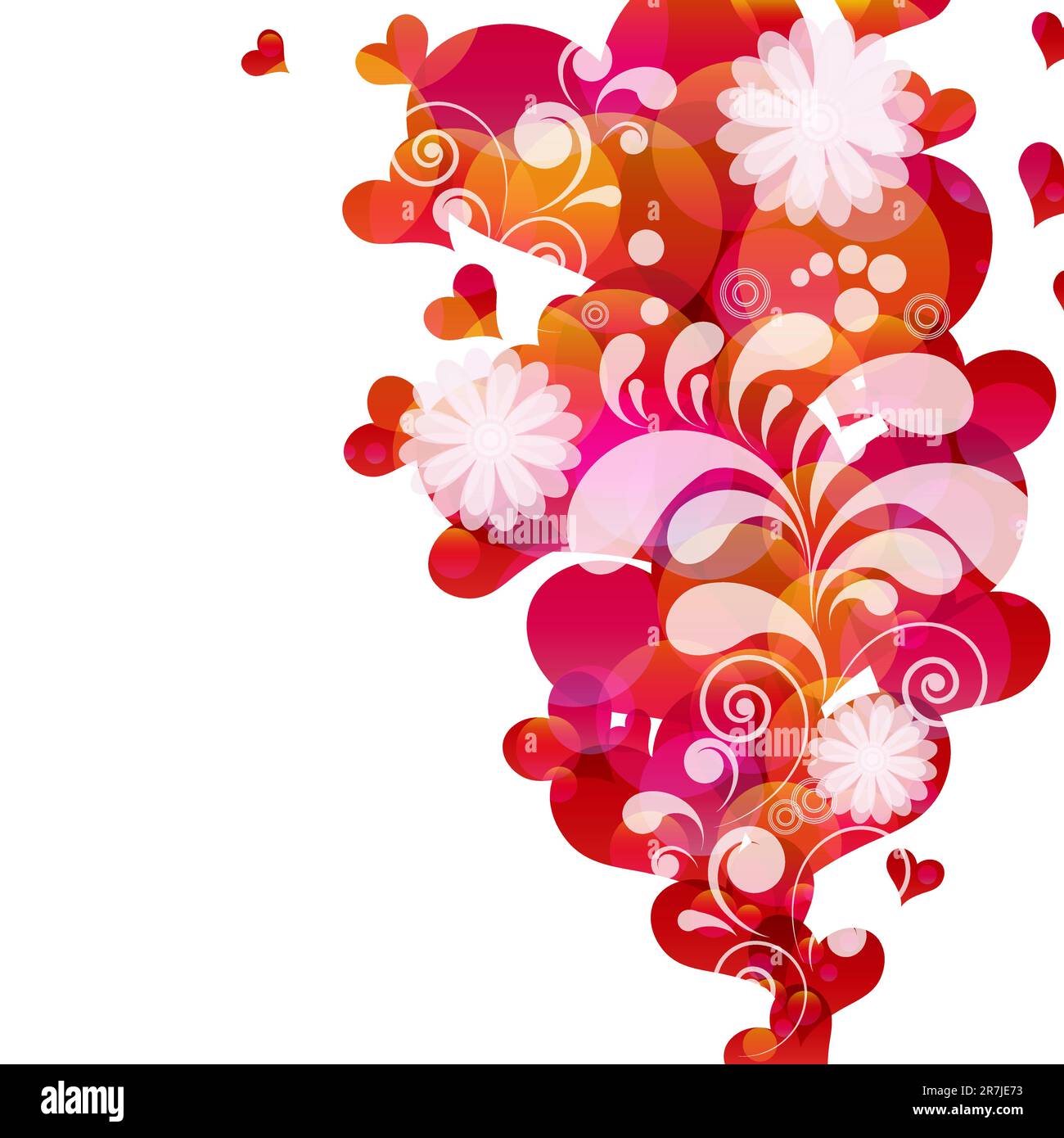 Abstract fly hearts. Vector image Stock Vector Image & Art - Alamy