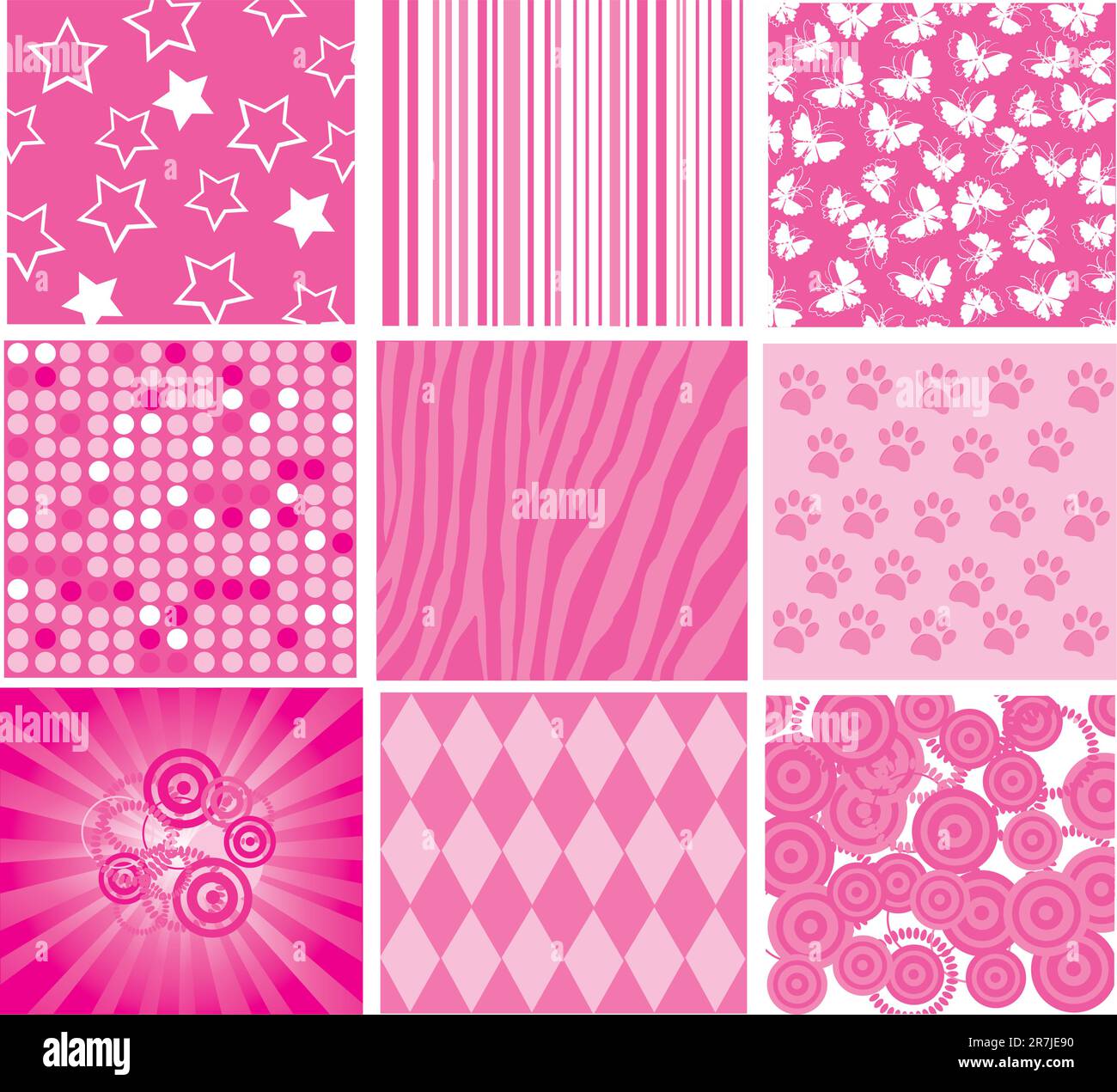 Vector illustration of pink patterns Stock Vector Image & Art - Alamy