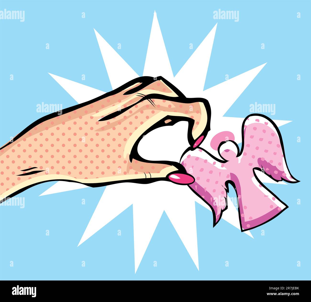 Pop art comic angel in female hand Stock Vector Image & Art - Alamy