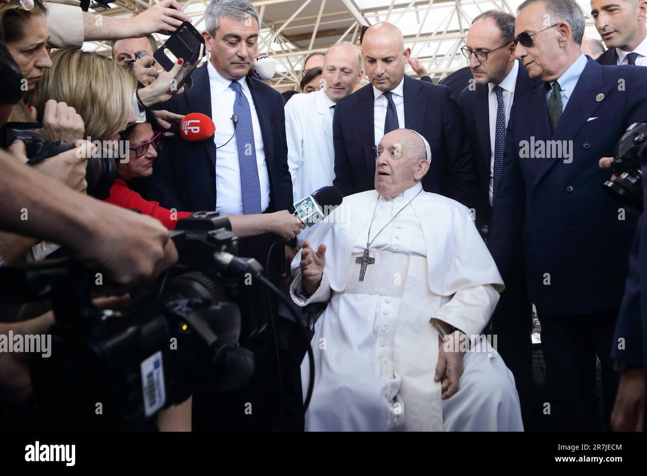 June 16, 2023 - POPE FRANCIS was discharged from Rome's Gemelli ...