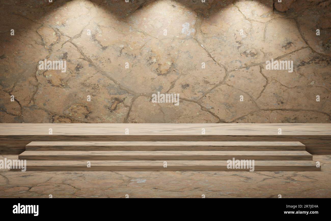 stage backdrop concrete texture 3d rendering for product display Stock ...
