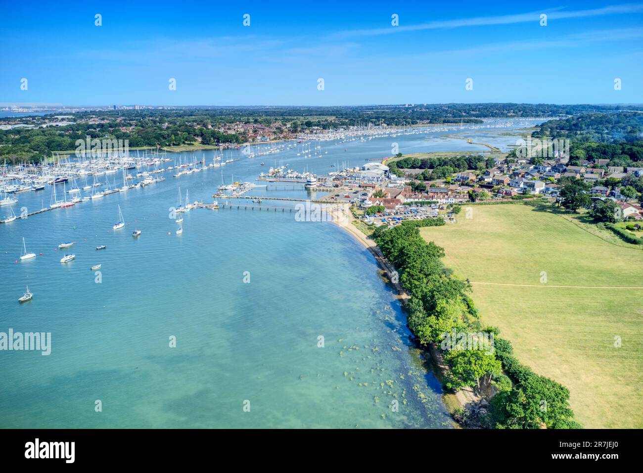 The Hamble River and Sailing boats by Warsash in the beautiful setting ...