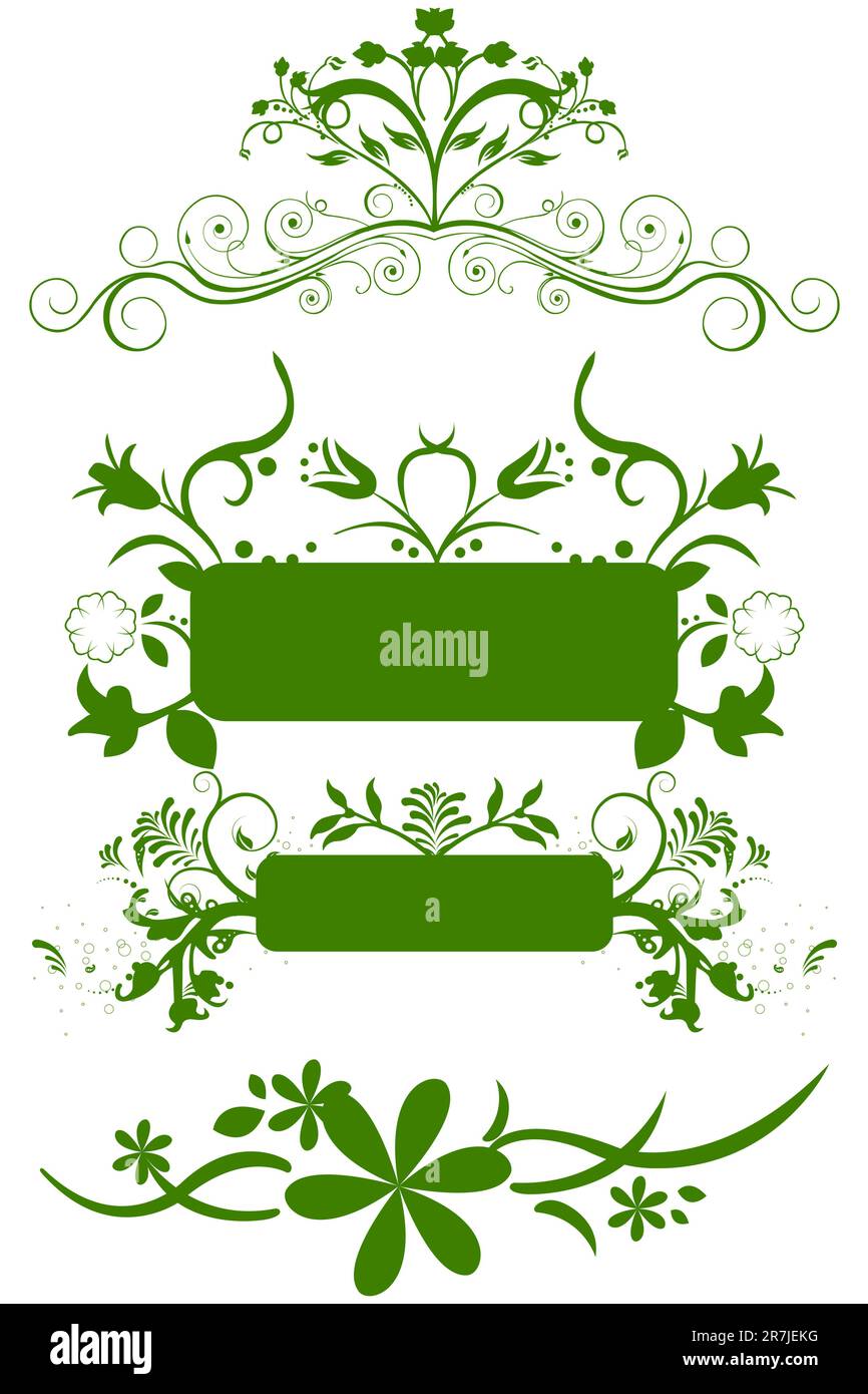 illustration of floral tree on white background Stock Vector Image ...