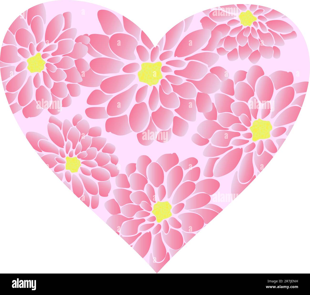 Dahlia heart Stock Vector Images - Alamy