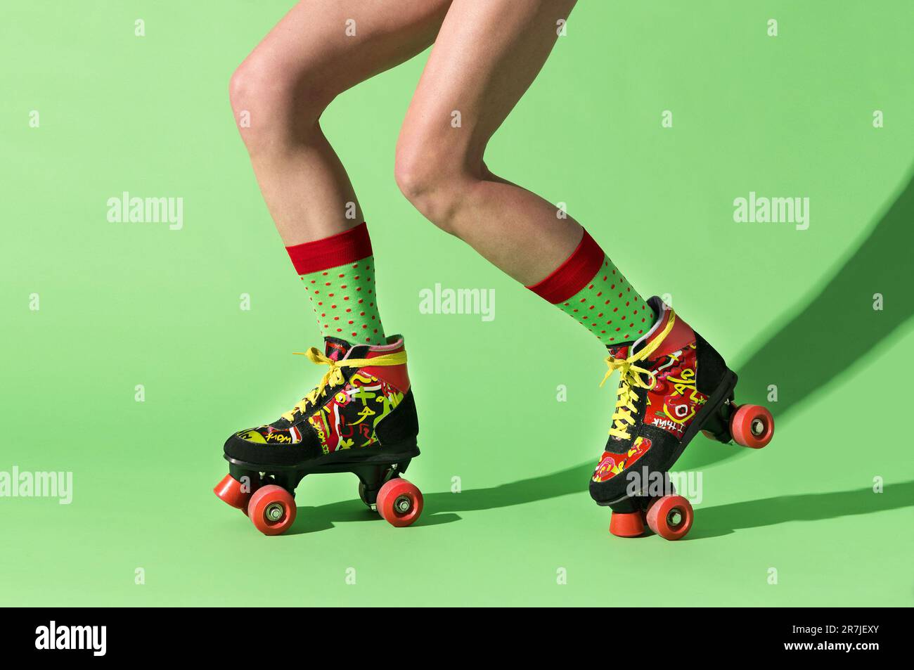 Female roller skater hi-res stock photography and images - Alamy