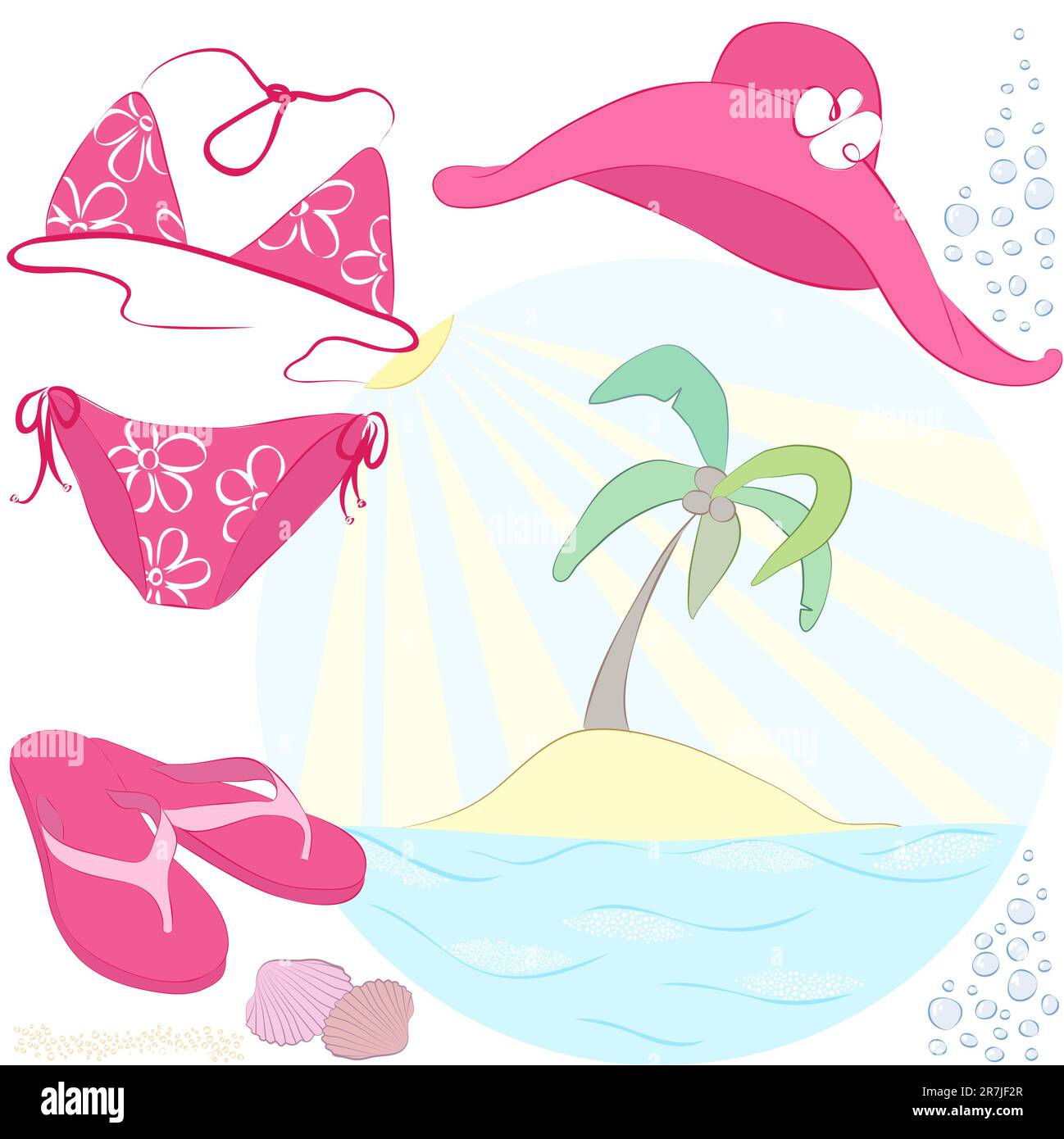 Picture women bikini beach Cut Out Stock Images & Pictures - Alamy