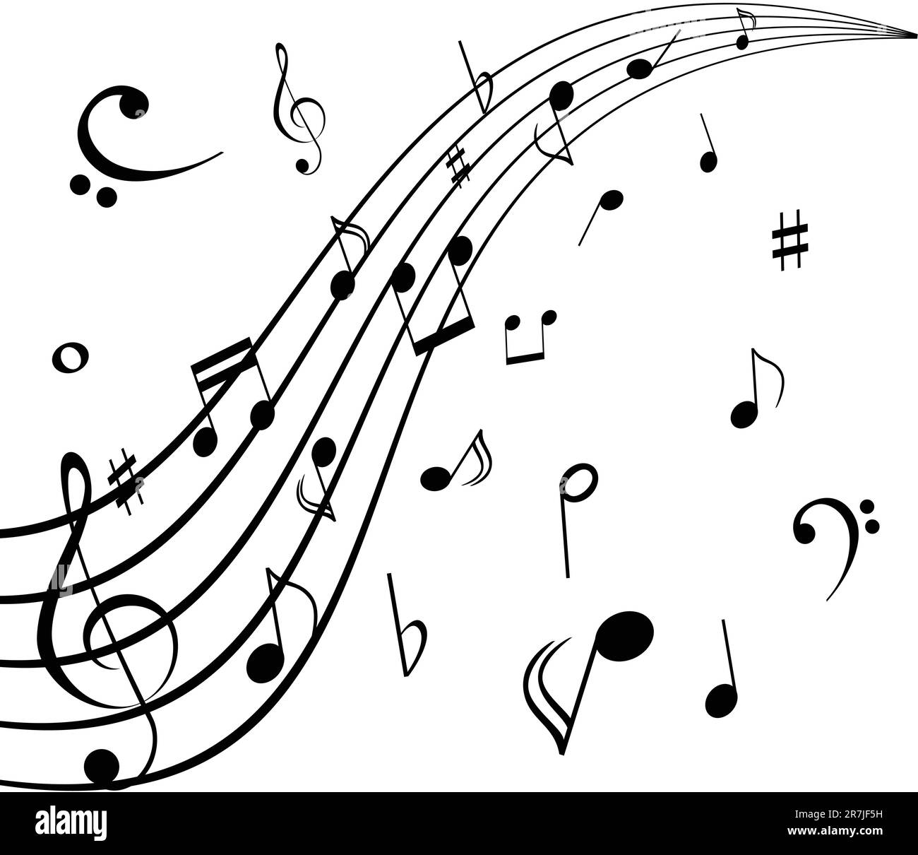 Musical notes on white background Stock Vector Image & Art - Alamy