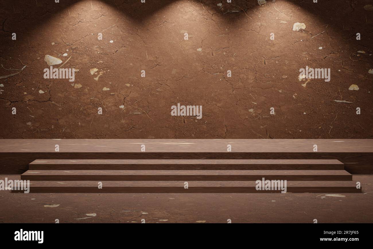 stage backdrop concrete texture 3d rendering for product display Stock ...