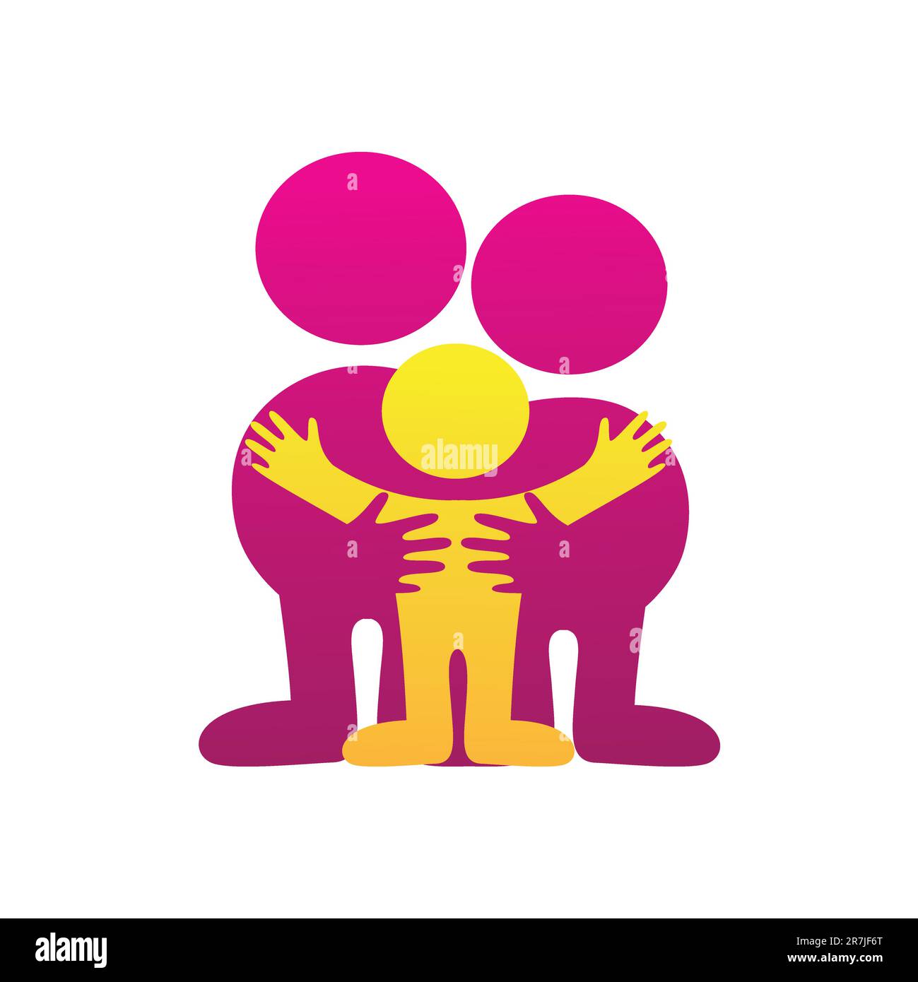 idea for a sign - a symbol of parental love, family, care Stock Vector ...