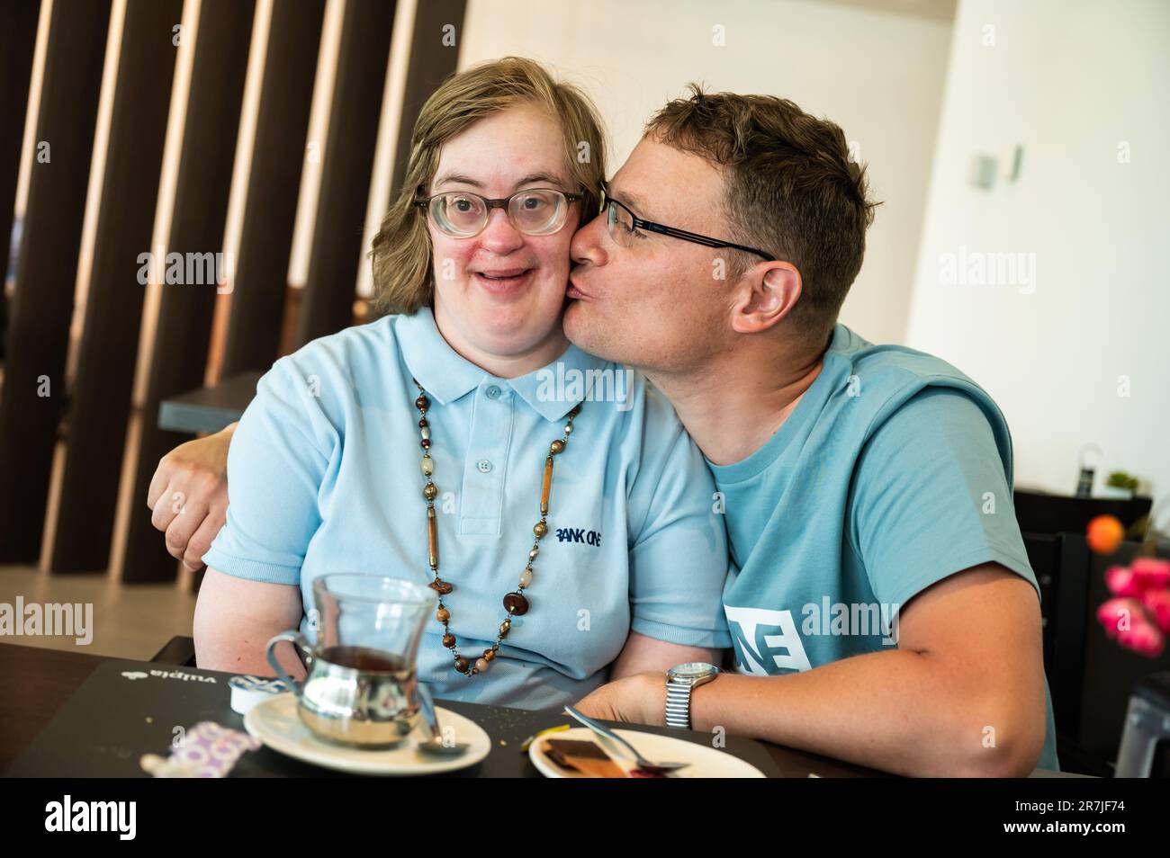 Tienen, Flemish Brabant, Belgium - May 29, 2023 - Family portrait of a ...