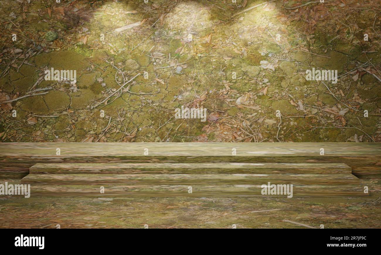 stage backdrop forest texture 3d rendering for product display Stock ...