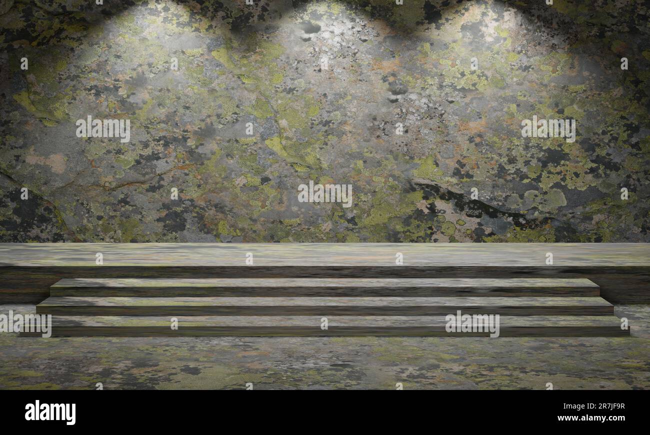 stage backdrop concrete texture 3d rendering for product display Stock ...
