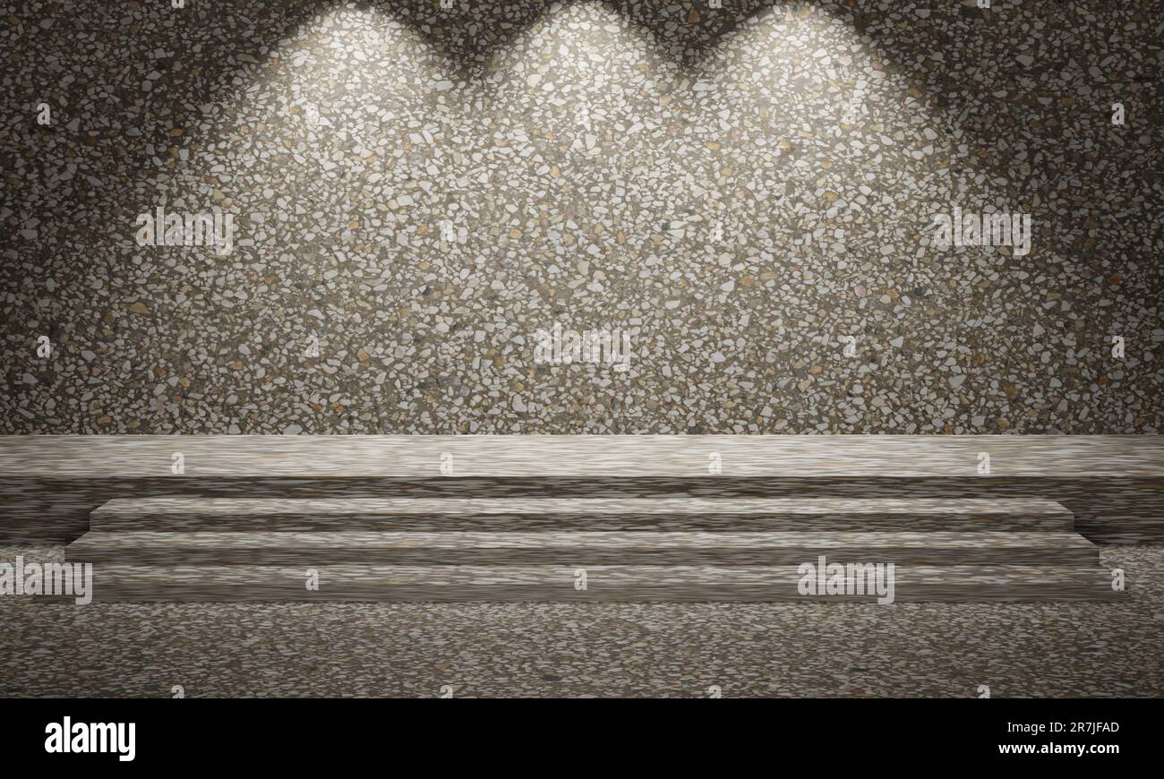 stage backdrop concrete texture 3d rendering for product display Stock ...