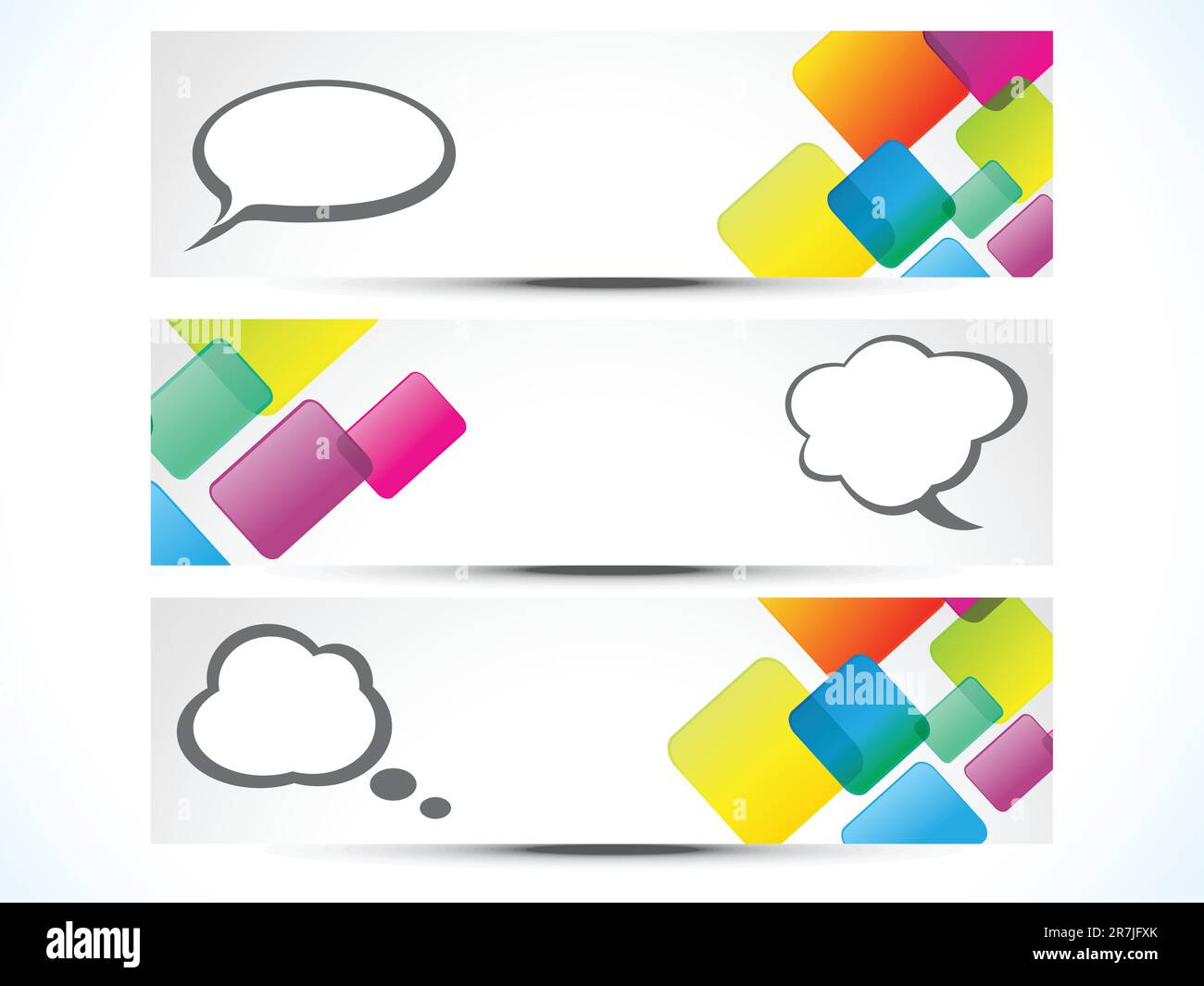 abstract colourful web banners vector illustration Stock Vector Image ...