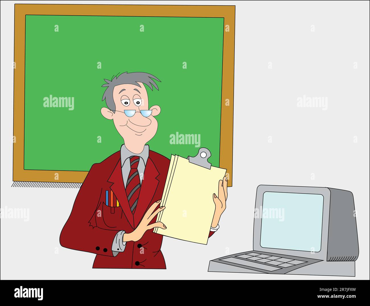 Man is professor tell and show interesting information Stock Vector ...