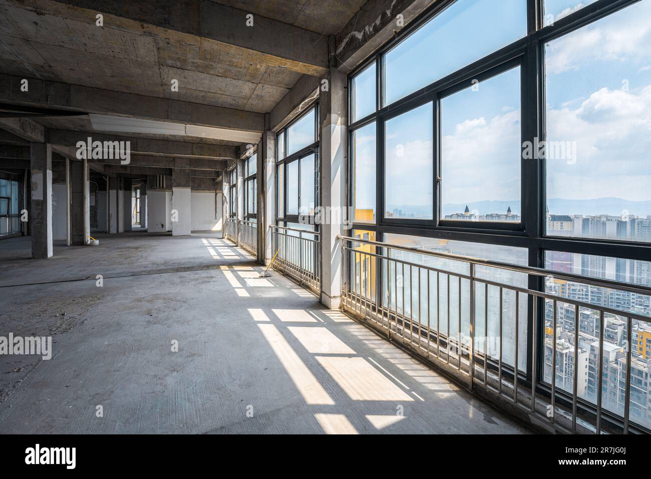 Sunny day inside a newly constructed house Stock Photo - Alamy