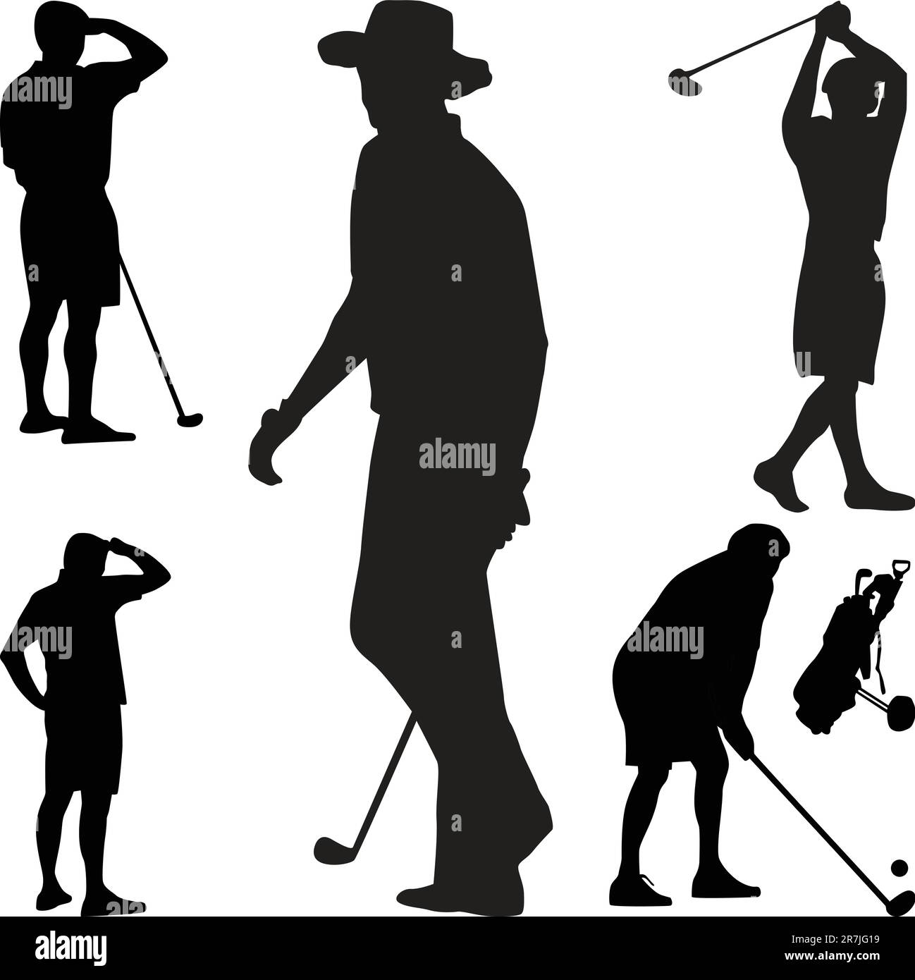 golf player silhouette vector Stock Vector Image & Art - Alamy