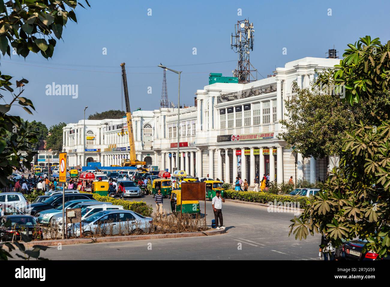 New Delhi, India - November 17, 2011: streetlife at connaught place ...