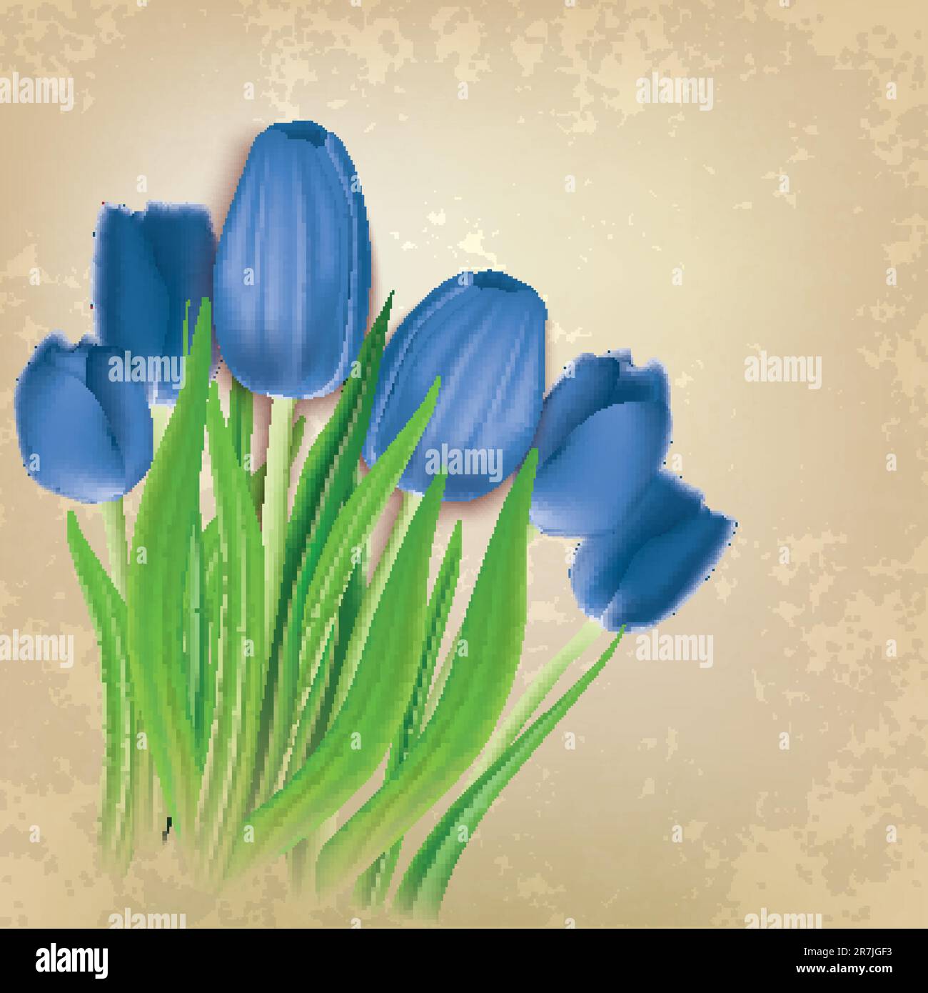 Blue beige abstract art painting Stock Vector Images - Alamy