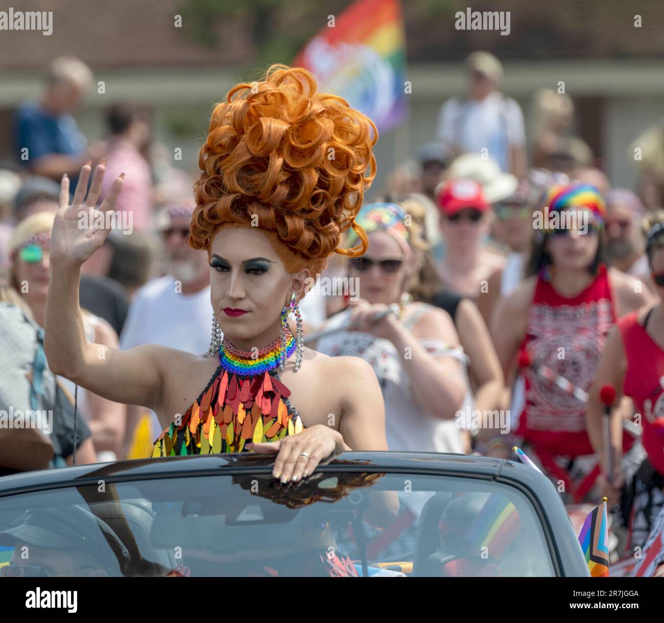 Portsmouth Pride - photograph of participants in the LGBTQIA+ parade at ...