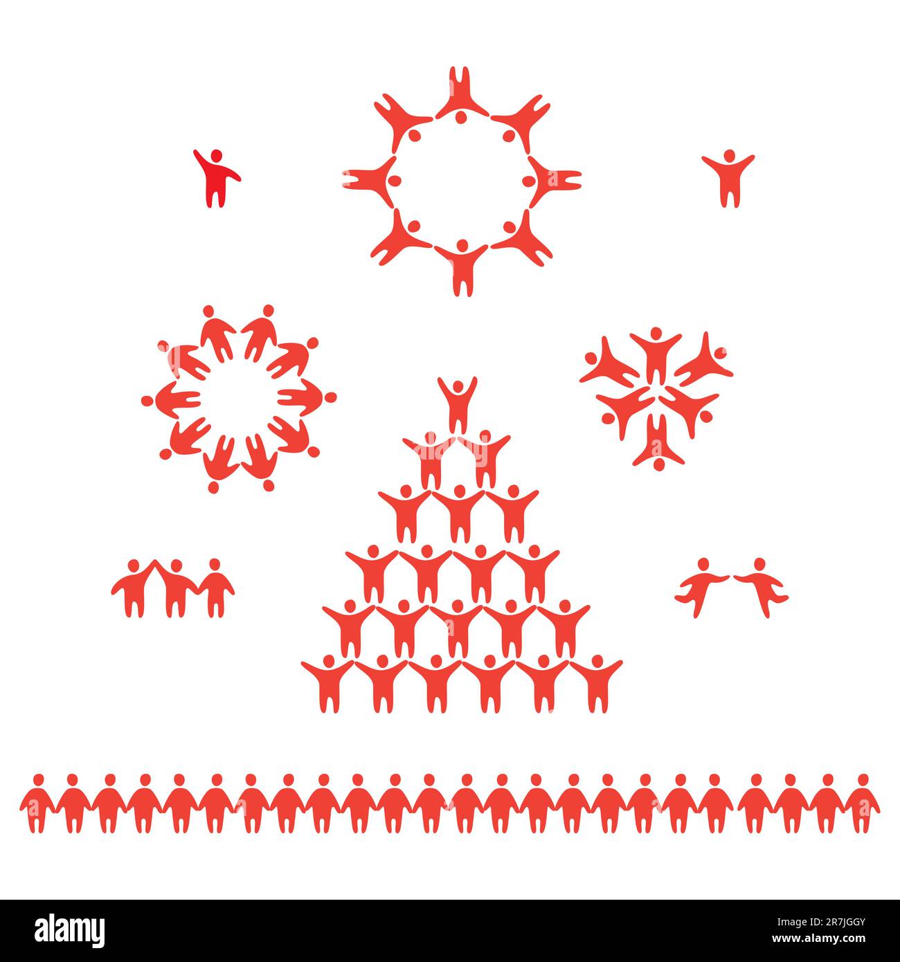 Team icons set simple Stock Vector Images - Alamy