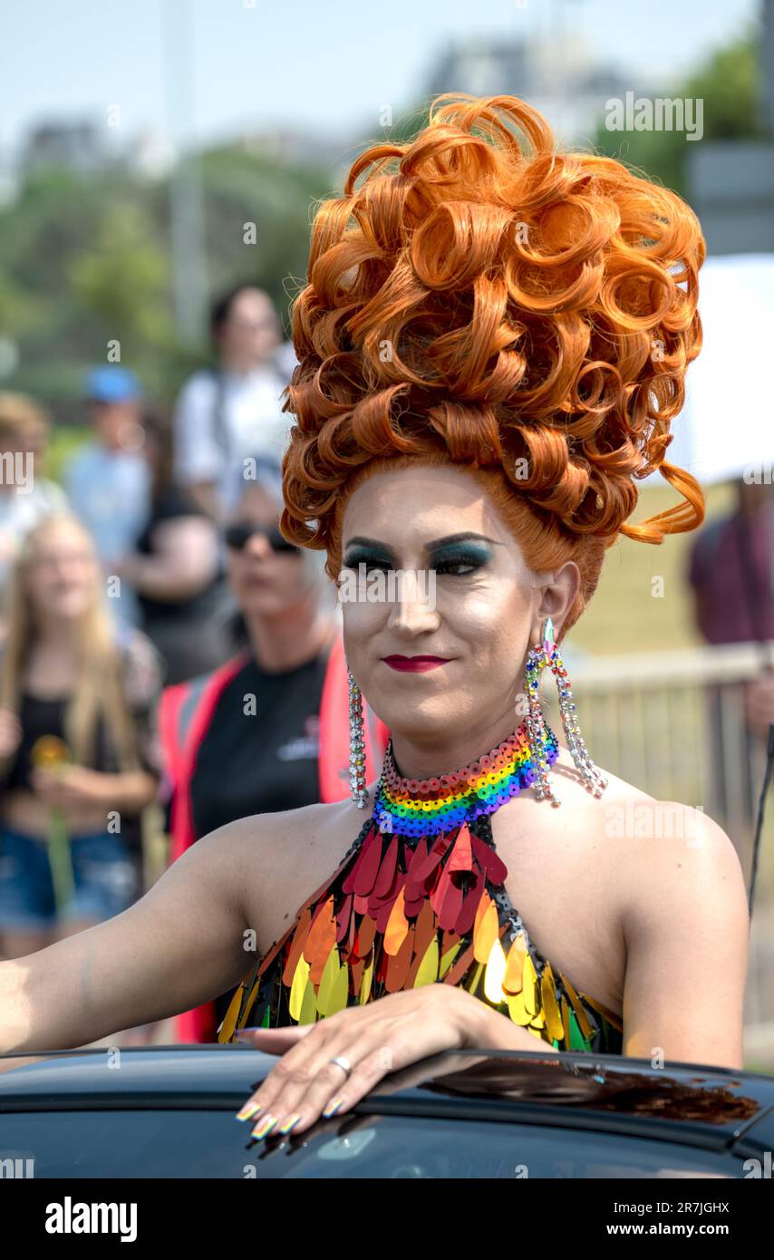 Portsmouth Pride - photograph of participants in the LGBTQIA+ parade at ...