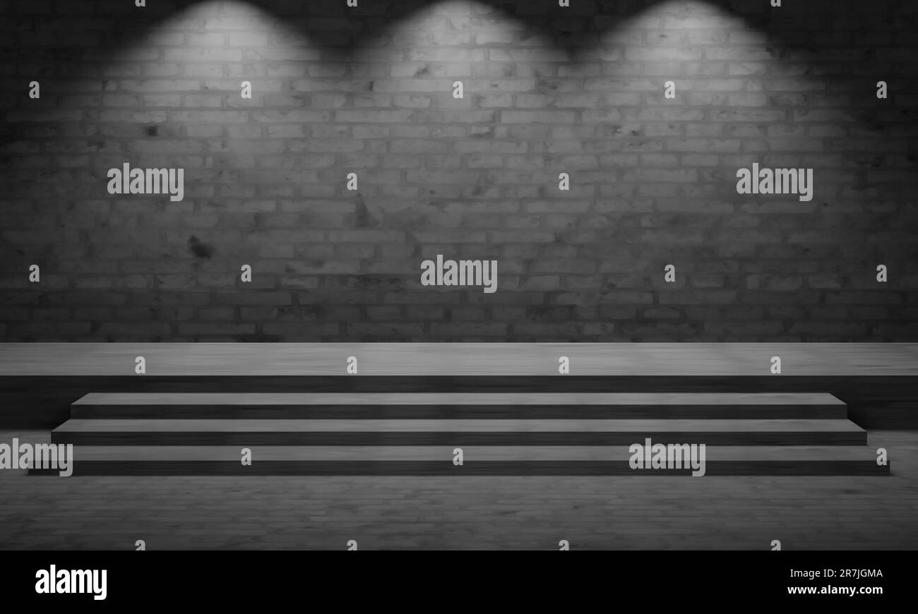 wall stage black brick texture for product display 3d rendering Stock ...