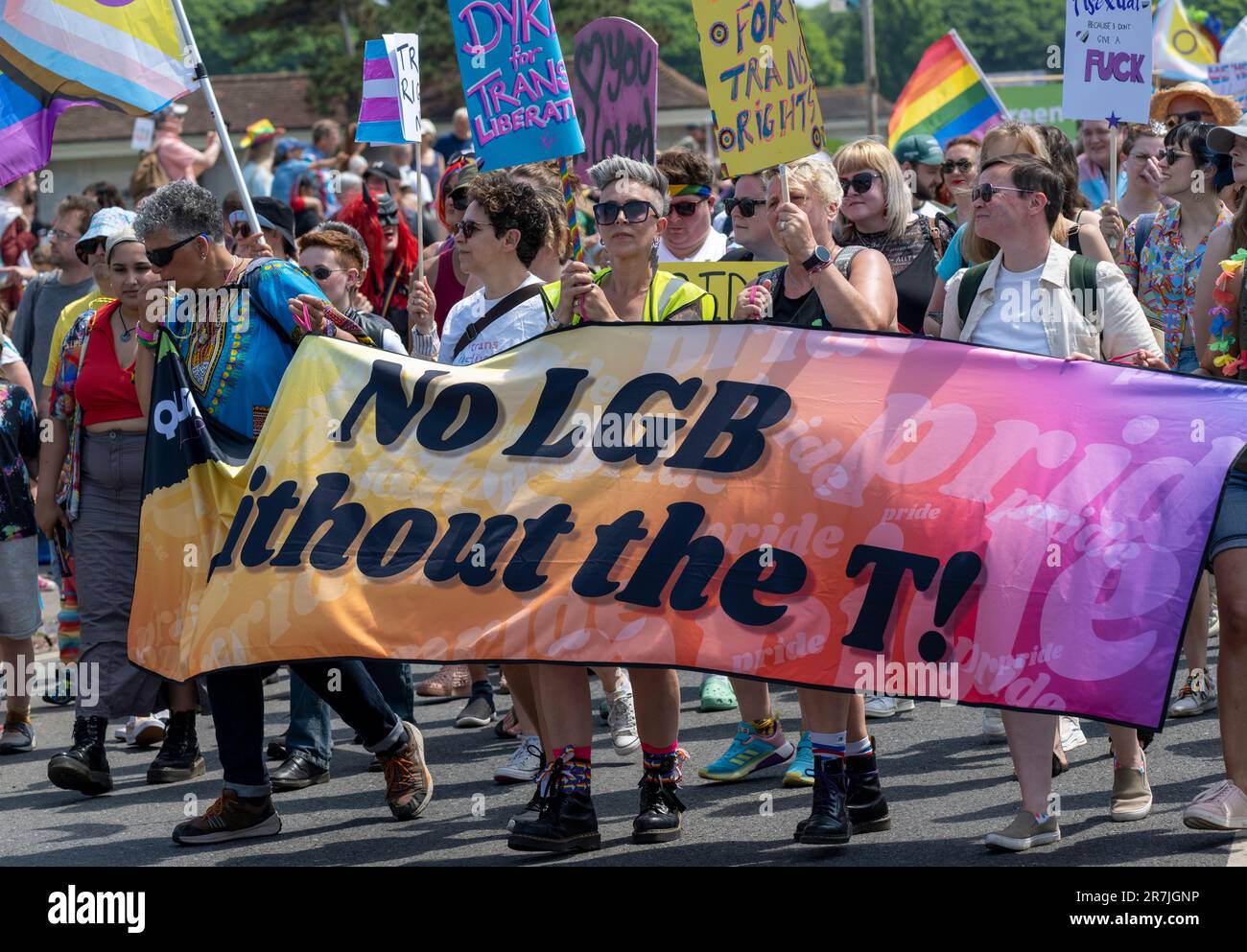 Portsmouth Pride - photograph of participants in the LGBTQIA+ parade at ...