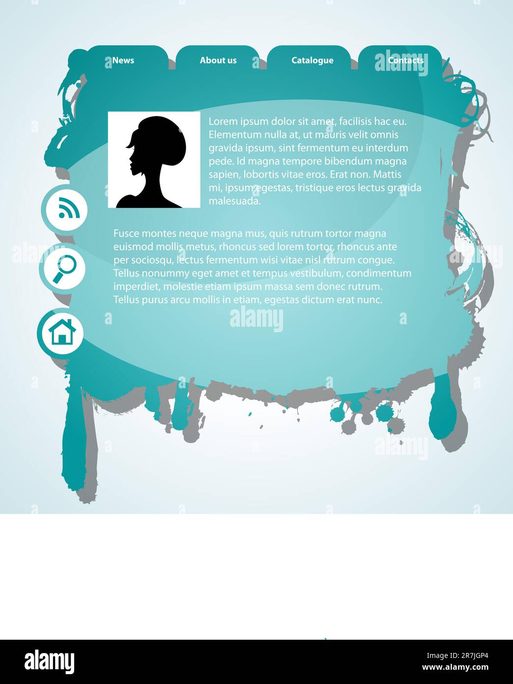 Vector blue grunge website template Stock Vector Image & Art - Alamy