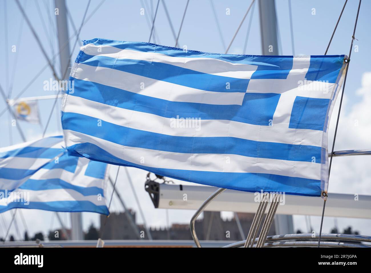Greek marine flag hi-res stock photography and images - Alamy