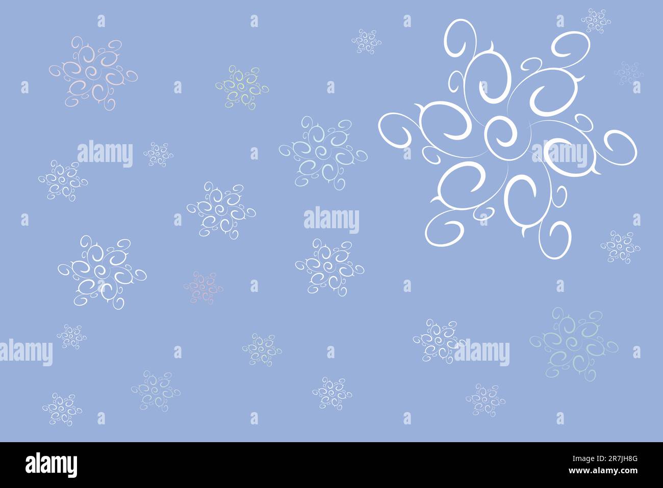 Seamless picture of a snowflake on a blue background Stock Vector Image ...