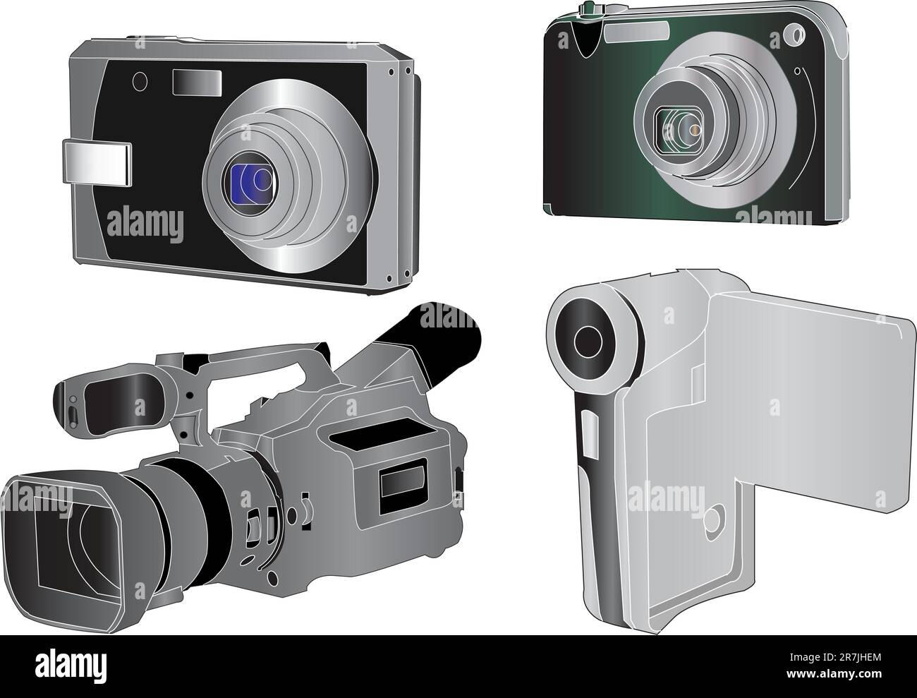 camera collection - vector Stock Vector Image & Art - Alamy