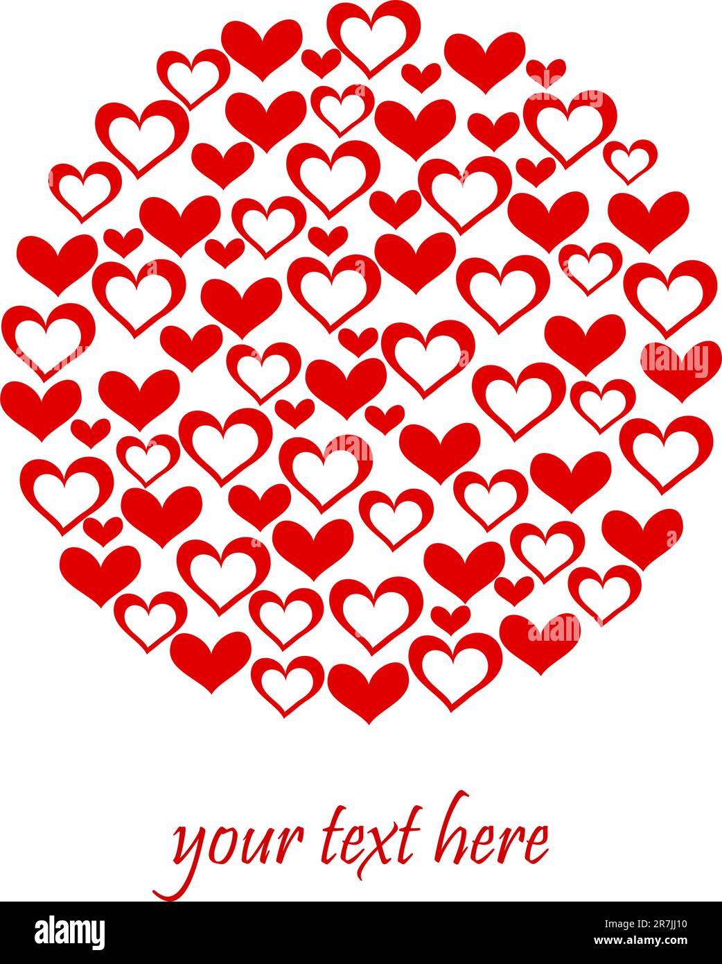 Red circle heart Stock Vector Images - Alamy