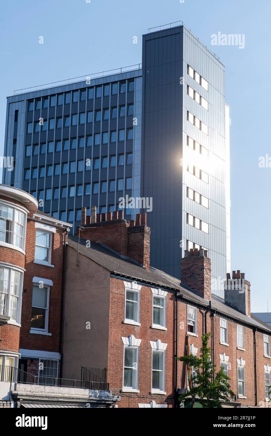 Buildings on Friar Lane in Nottingham City, Nottinghamshire England UK ...