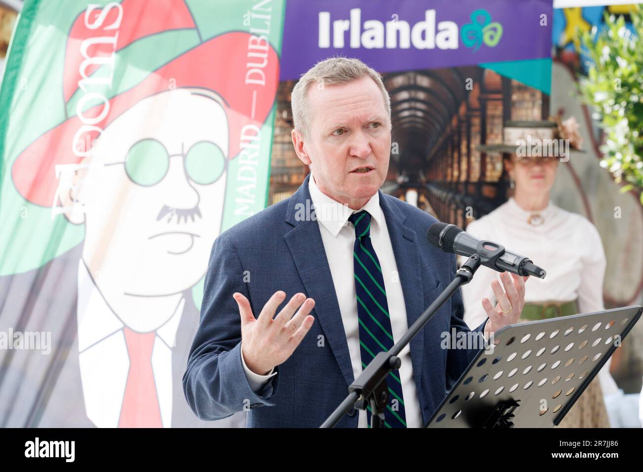 The Irish ambassador to Spain, Frank Smyth, during the presentation of ...