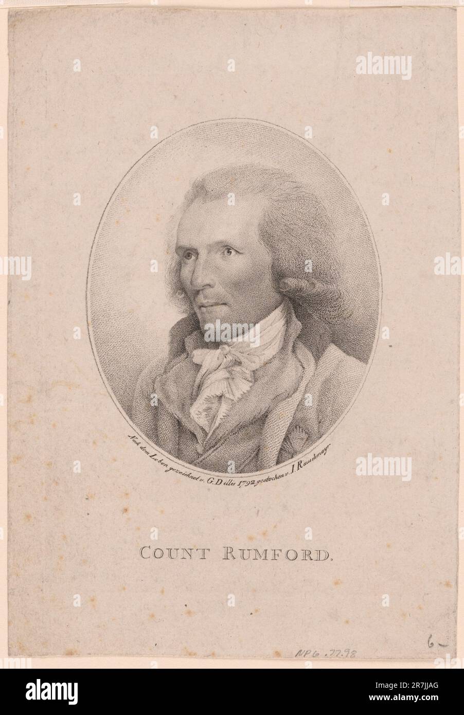 Count Rumford c. 1792 Stock Photo - Alamy