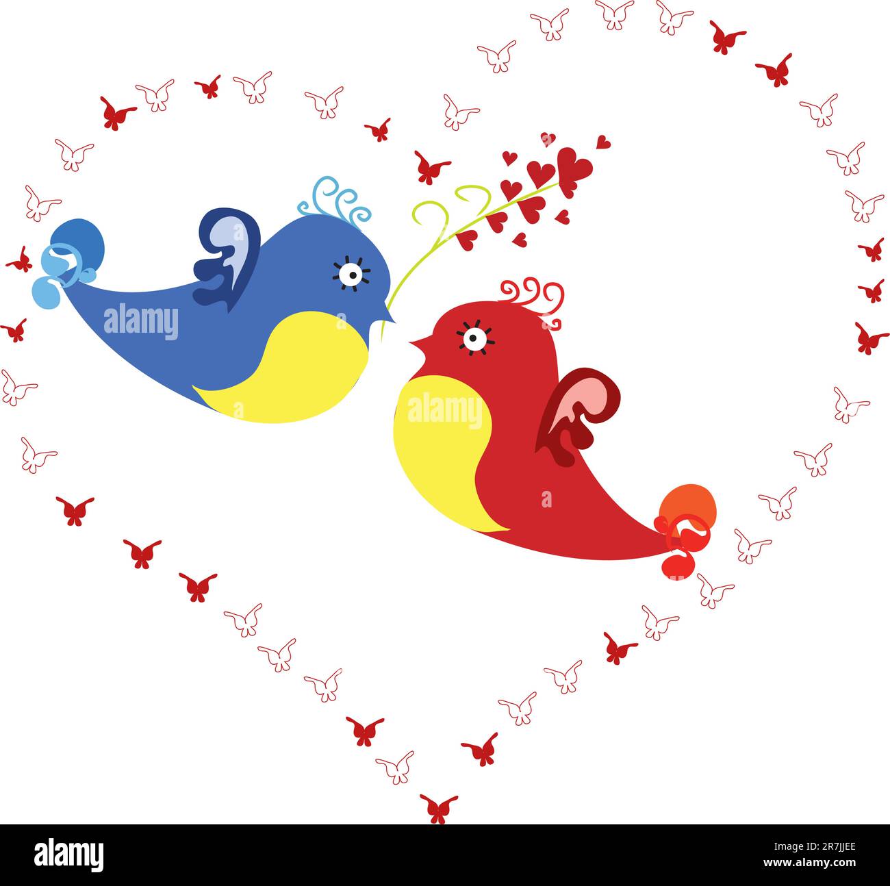 Beautiful bird on the tree Stock Vector Images - Alamy