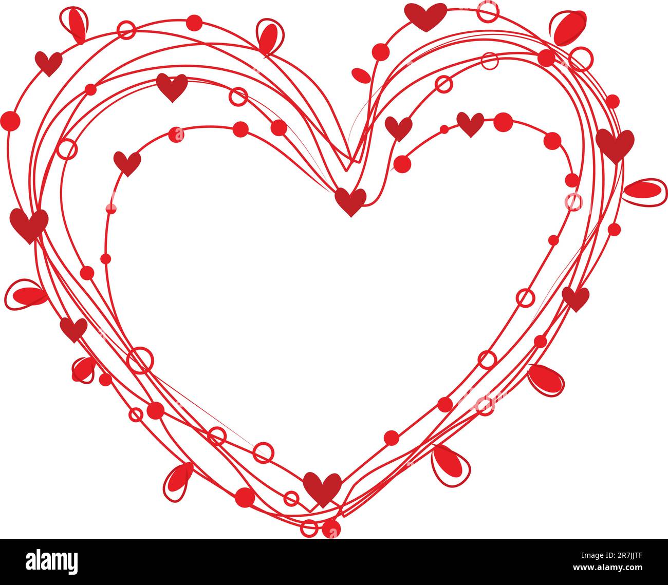 abstract beautiful red heart on white background Stock Vector Image ...