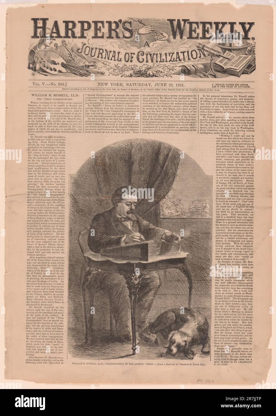 William Howard Russell 1861 Stock Photo - Alamy